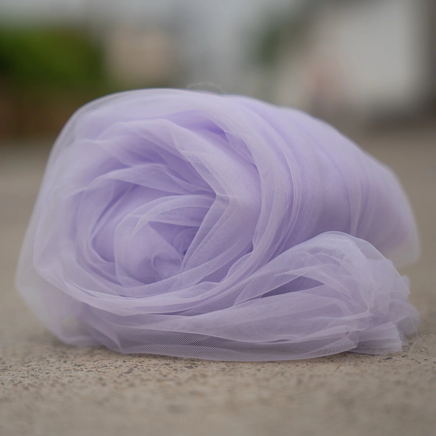 Зелёная прозрачная вуаль-сетка из полиэстера Сиреневый, 511