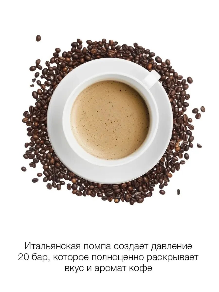 Стильная кофеварка с рожковым нагревом