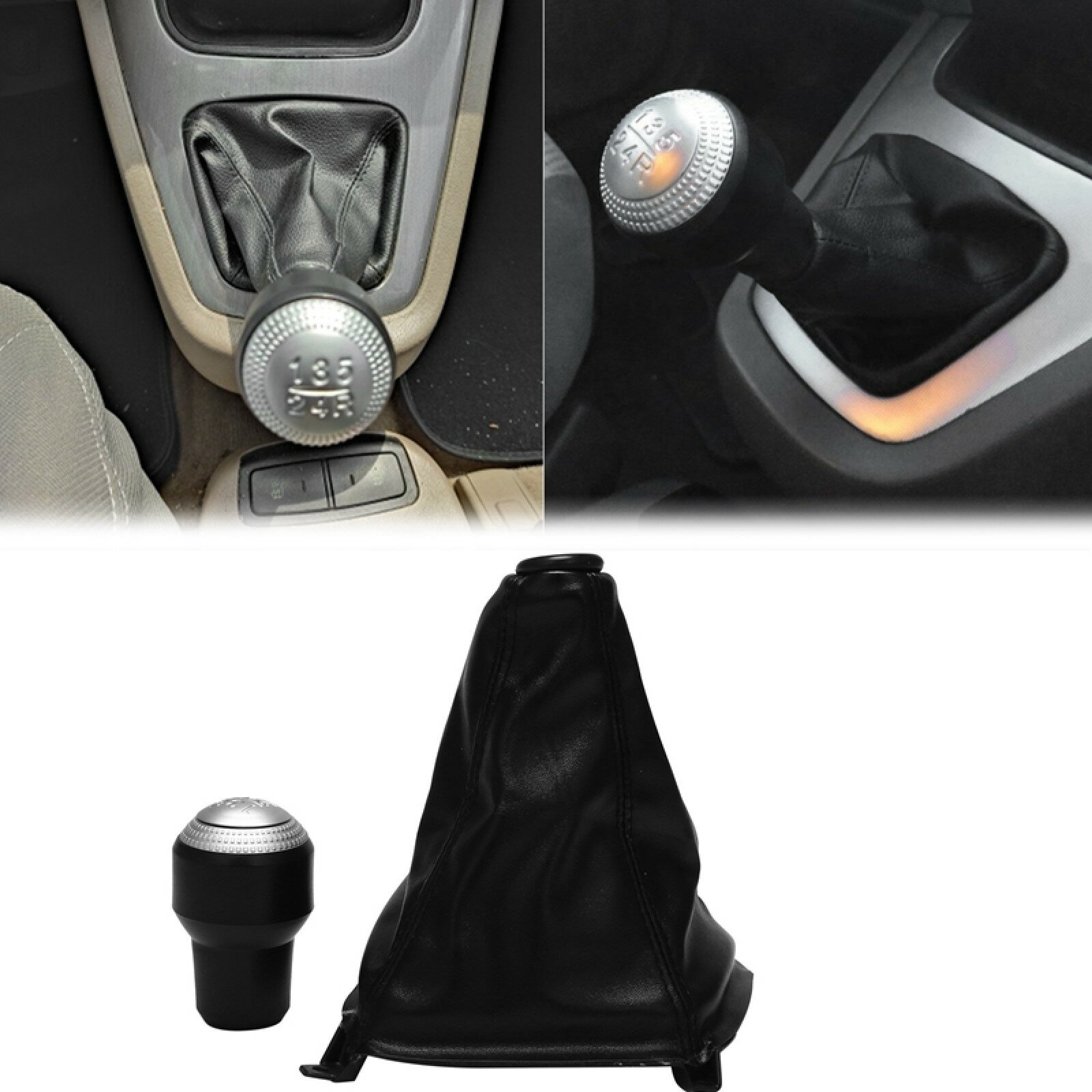 Ручка переключения передач MyPads для Hyundai Tucson с 5 скоростями, кожа и металл