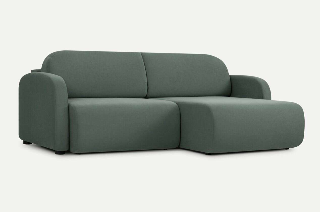 Диван угловой Клаймар Велюр Оливковый, divan.ru, 231х161х90 см, оливковый, велюр