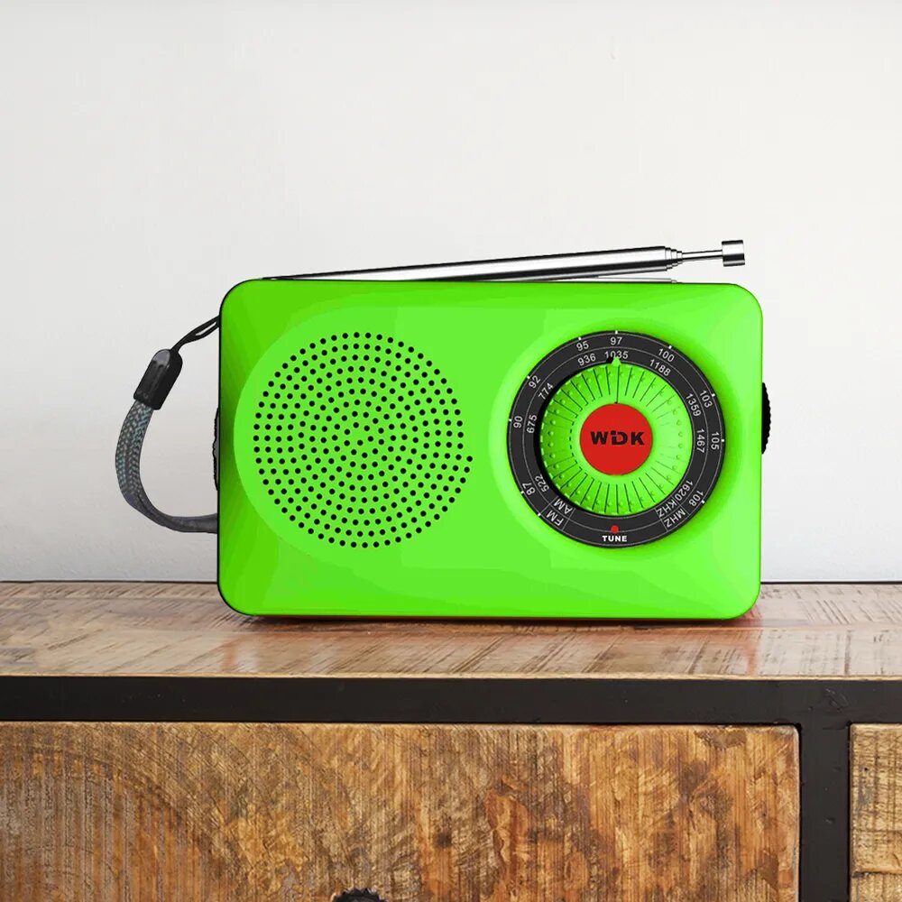 Портативное радио WDK с AM/FM диапазоном, поддержкой MP3 и разъемом для наушников — фото 1