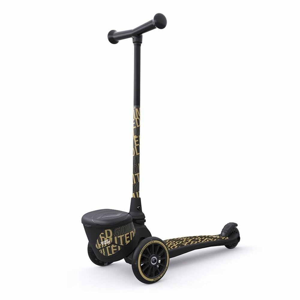 Детский самокат Scoot And Ride - Highwaykick 2 Led трехколесный самокат с багажником, черный - 1040359