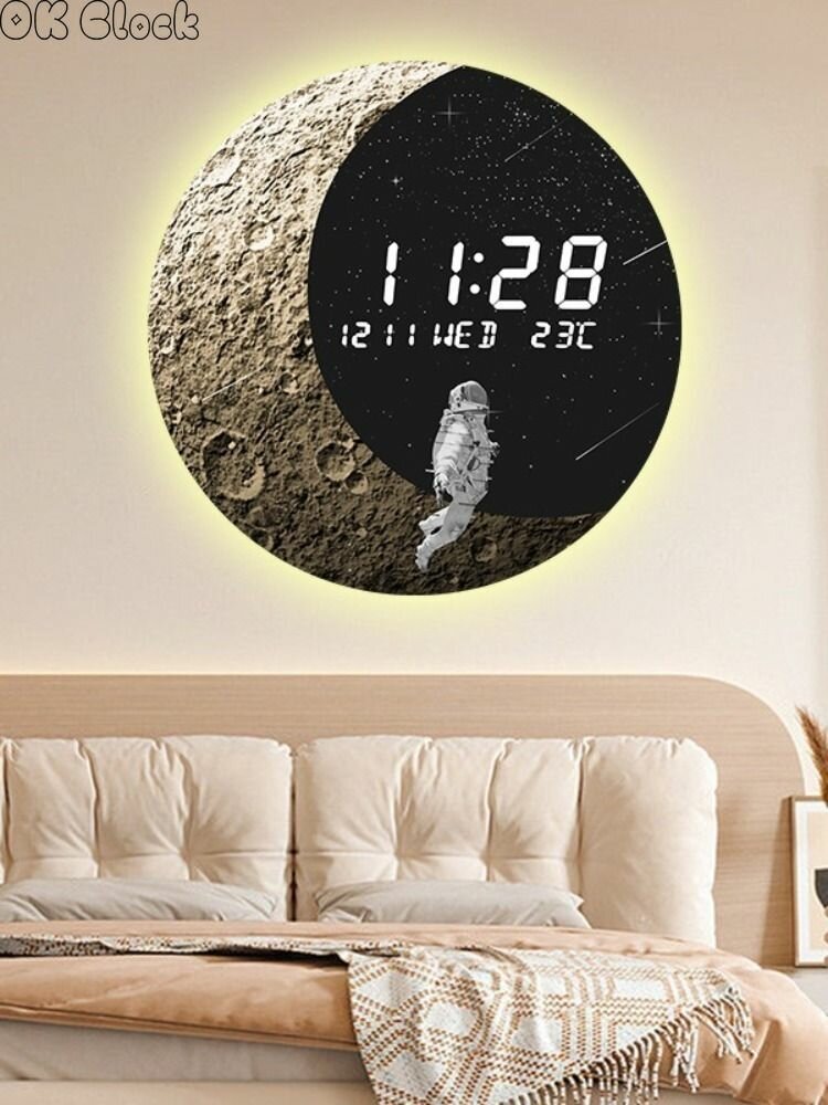 Планетные настенные часы с подсветкой