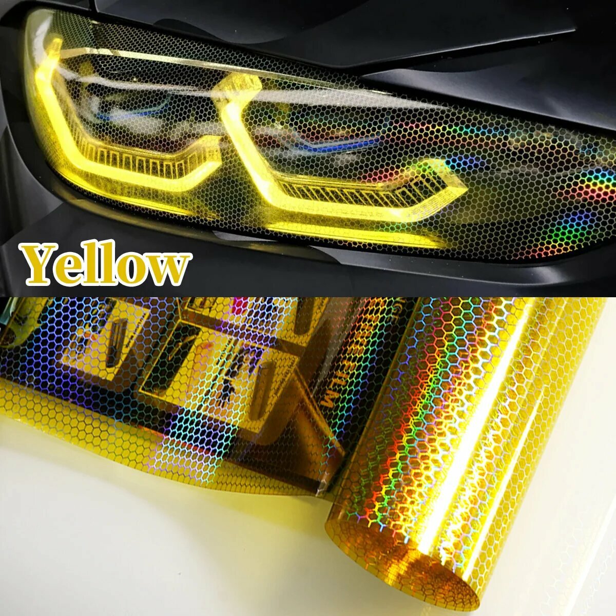 Виниловая пленка для фар и задних фонарей Yellow