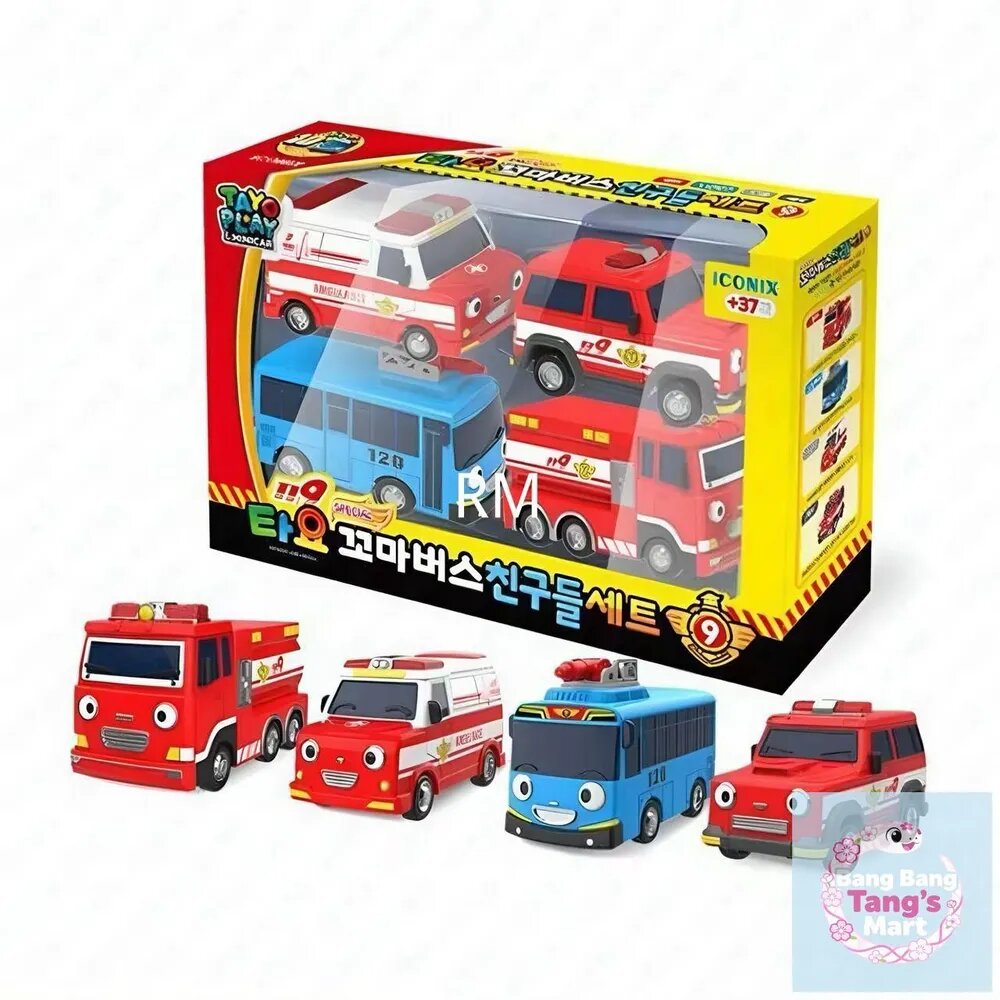 Tayo the Little Bus Набор машинок с персонажами мультфильма 9 шт