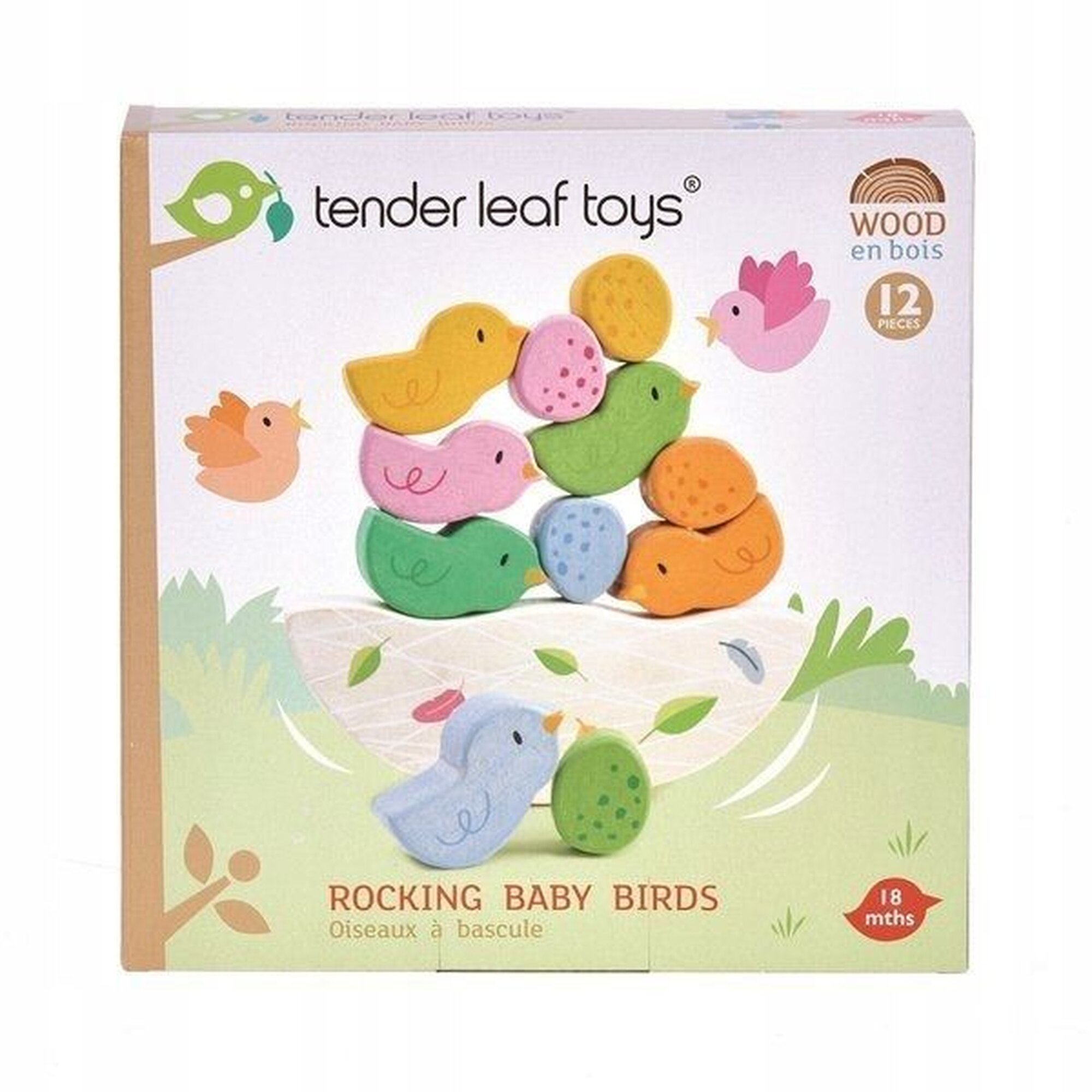 Деревянные игрушки Tender Leaf Toys - Головоломка "Балансирующие птички", 12 эл. - TL8457