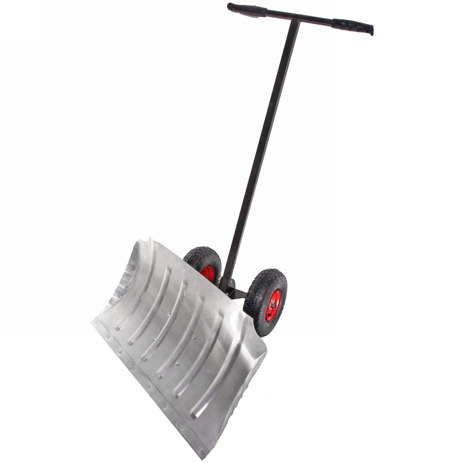 Движок для снега алюминиевый 750х430мм, колеса, регулируемая высота и угол