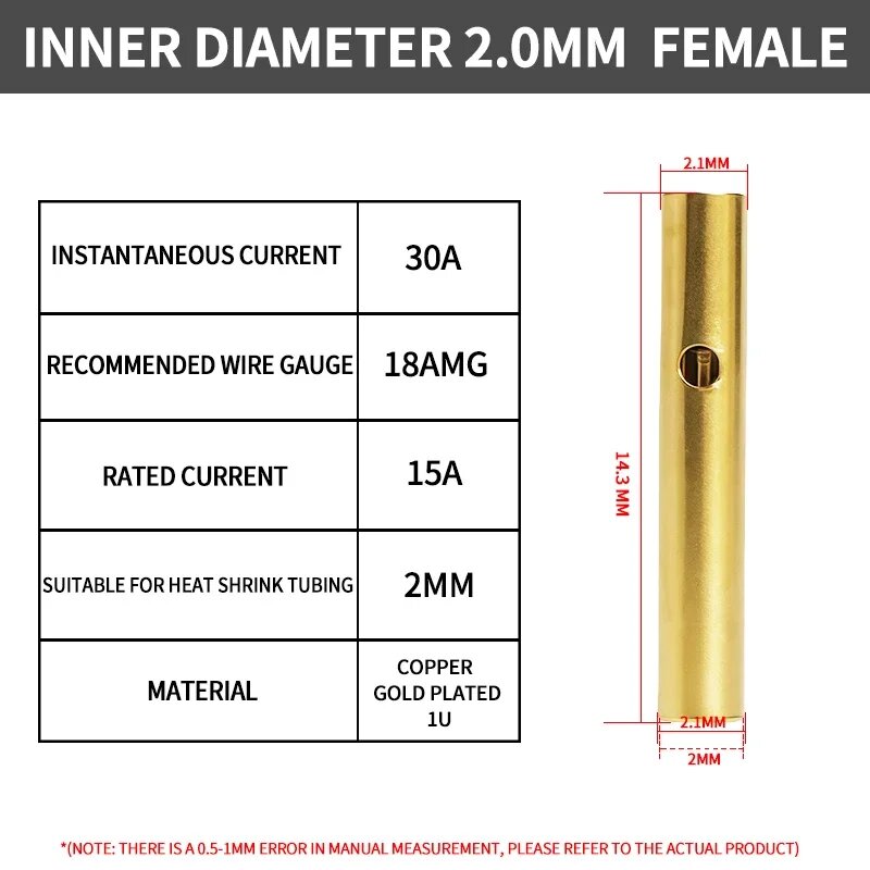 Разъем банан 2.0мм Female, медь, 15A
