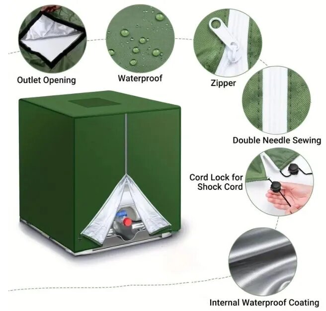 Ymdis Чехол на теплицу, парник Брезент, 1.01x1.2006 м, 5 мкм, 1 шт