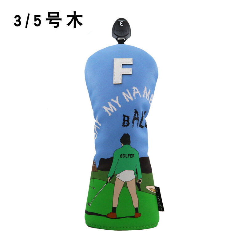 Чехлы для гольф-клюшек, забавная серия креативных чехлов для головок клюшек, чехлы для клюшек№1 (вуд и фэйрвей) в американском стиле "Old White".