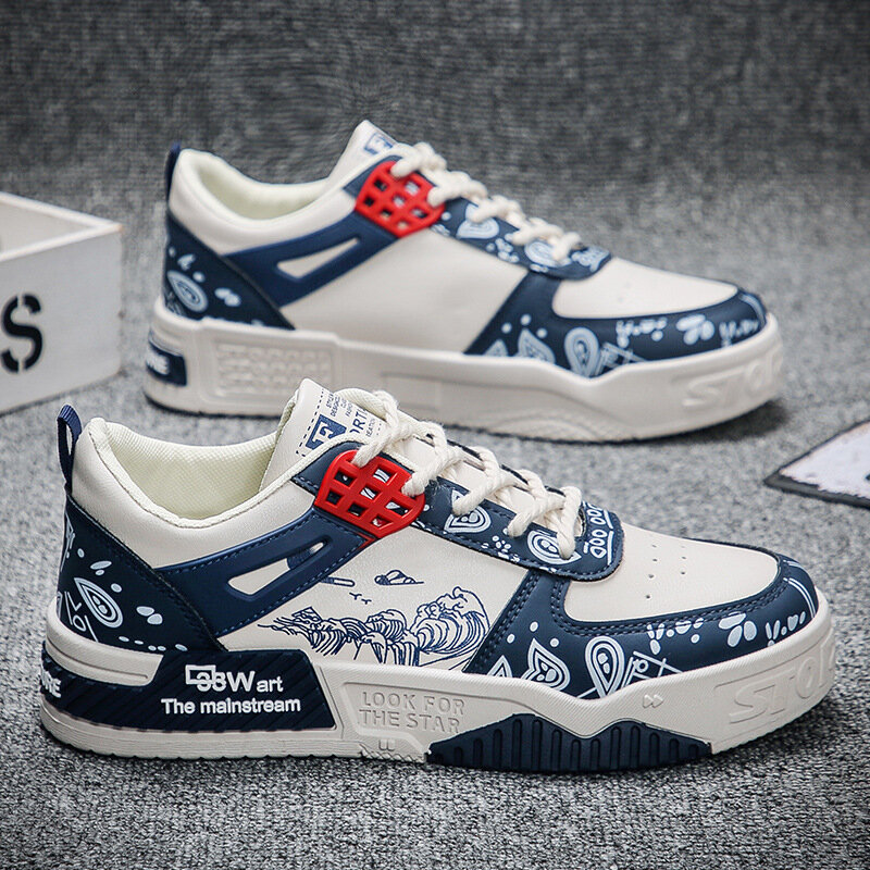 LUO Обувь мужская Осенняя для подростков Доска обувь с заклепками/AD003 deep blue