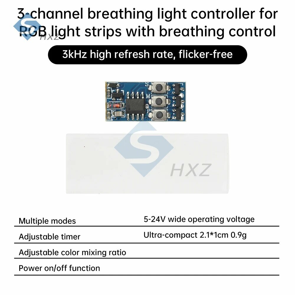 Контроллер RGB для светодиодных лент, 3 канала, Breathing