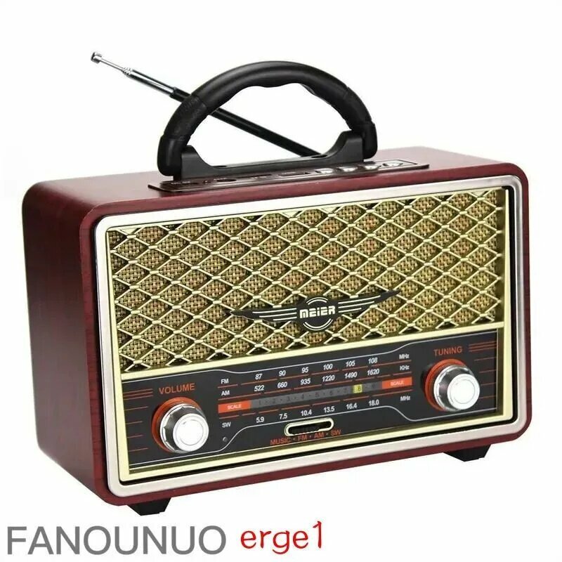 Колонка блютуз в виде радио ретро в стиле 80-х