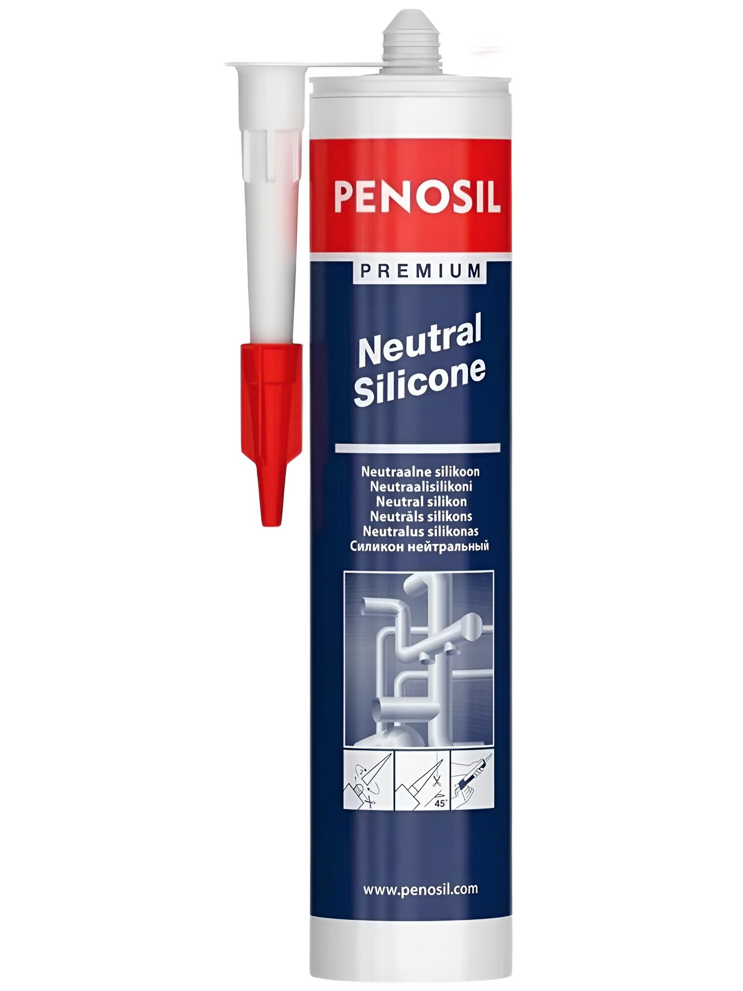 Герметик Penosil силиконовый нейтральный, бесцветный, 280 мл