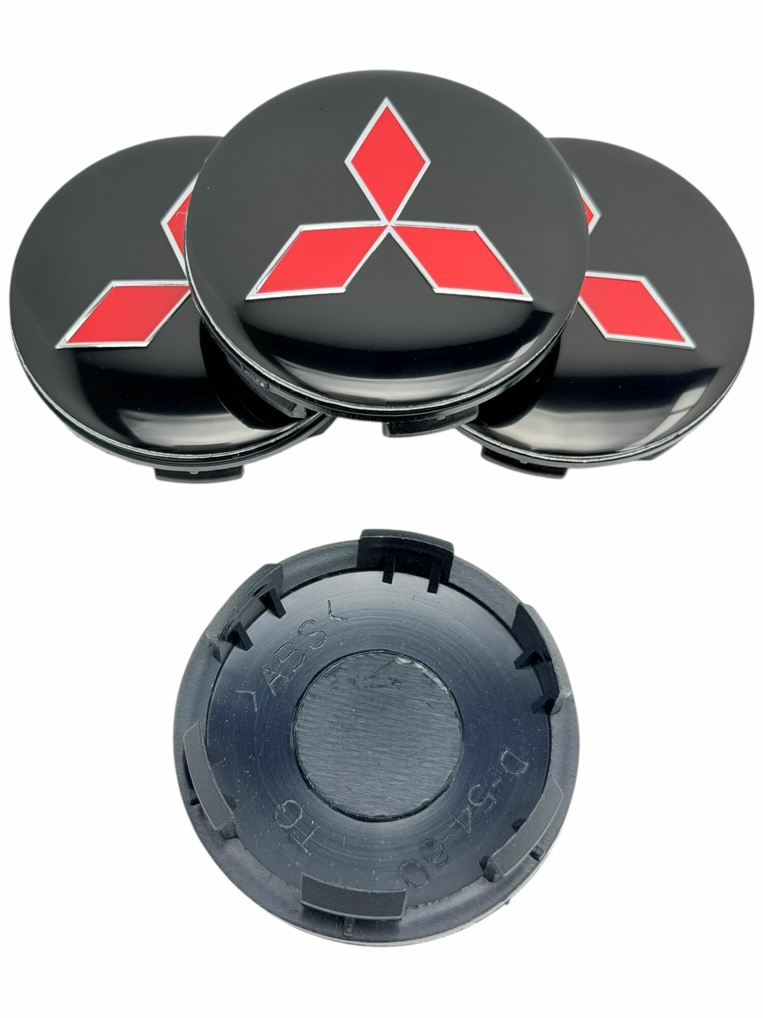 Колпачки заглушки на литые диски c логотипом MITS 60-54-13, 4 колпачка