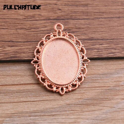 PULCHRITUDE овал кабошон основы для подвесок 6 шт. Rose Gold