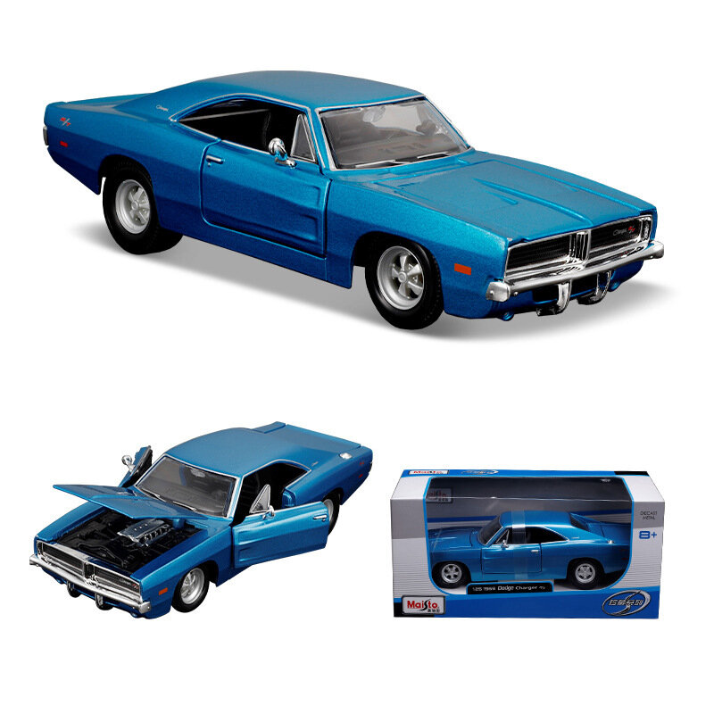 Maisto Рисунок 1:25 1969 Dodge, модель автомобиля из сплава, модель автомобиля, металлическая игрушка для мужчин