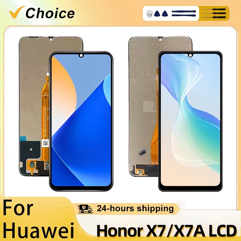 Huawei Honor X7a IPS ЖК-дисплей Для Телефона, Емкостный Сенсорный Экран, Запасная Часть, X7 NO Frame