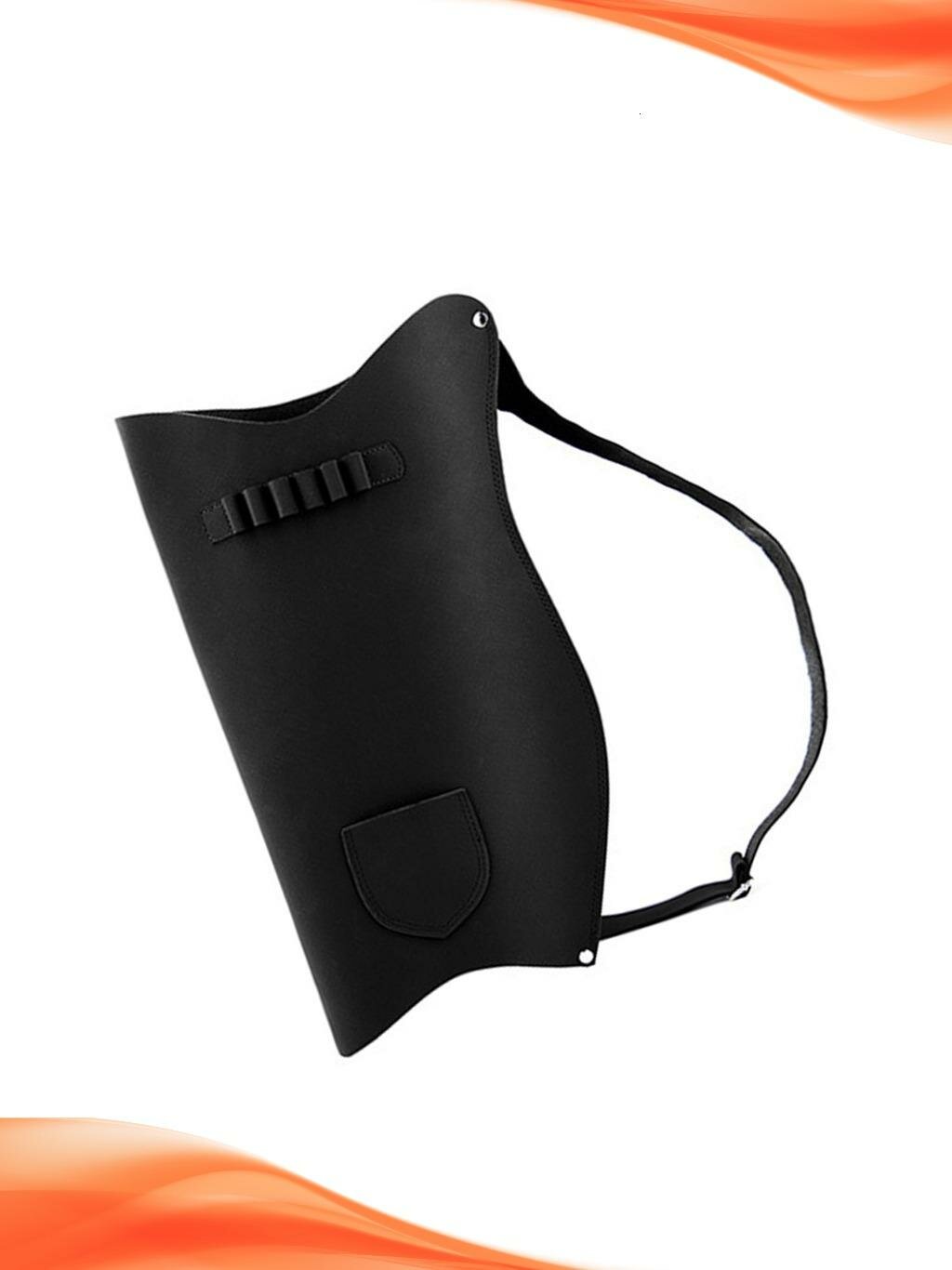 Кожаный наплечный колчан для стрел, Черный