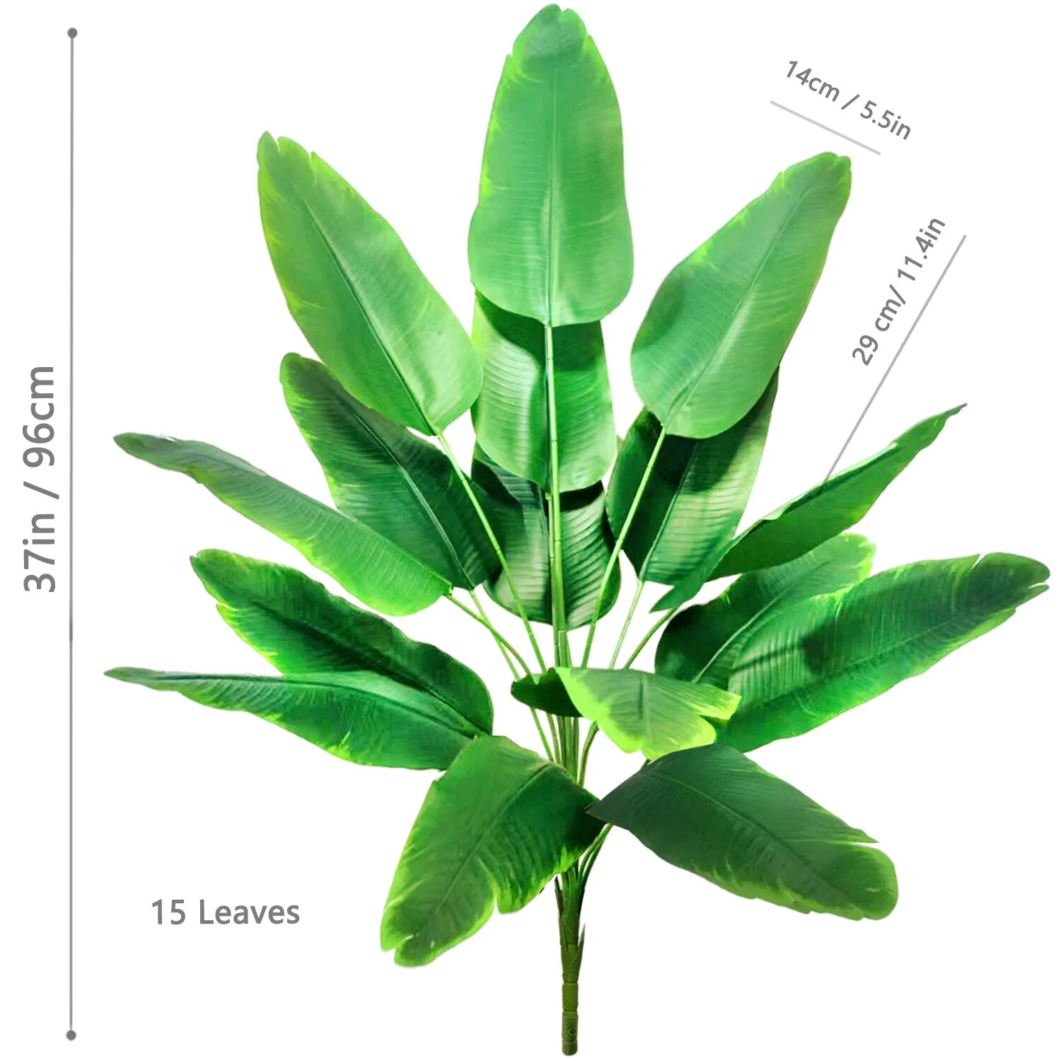 Большое Искусственное Тропическое Пальмовое Дерево С Листьями Банана, Имитация LRJ-15Y-c29-96-T40