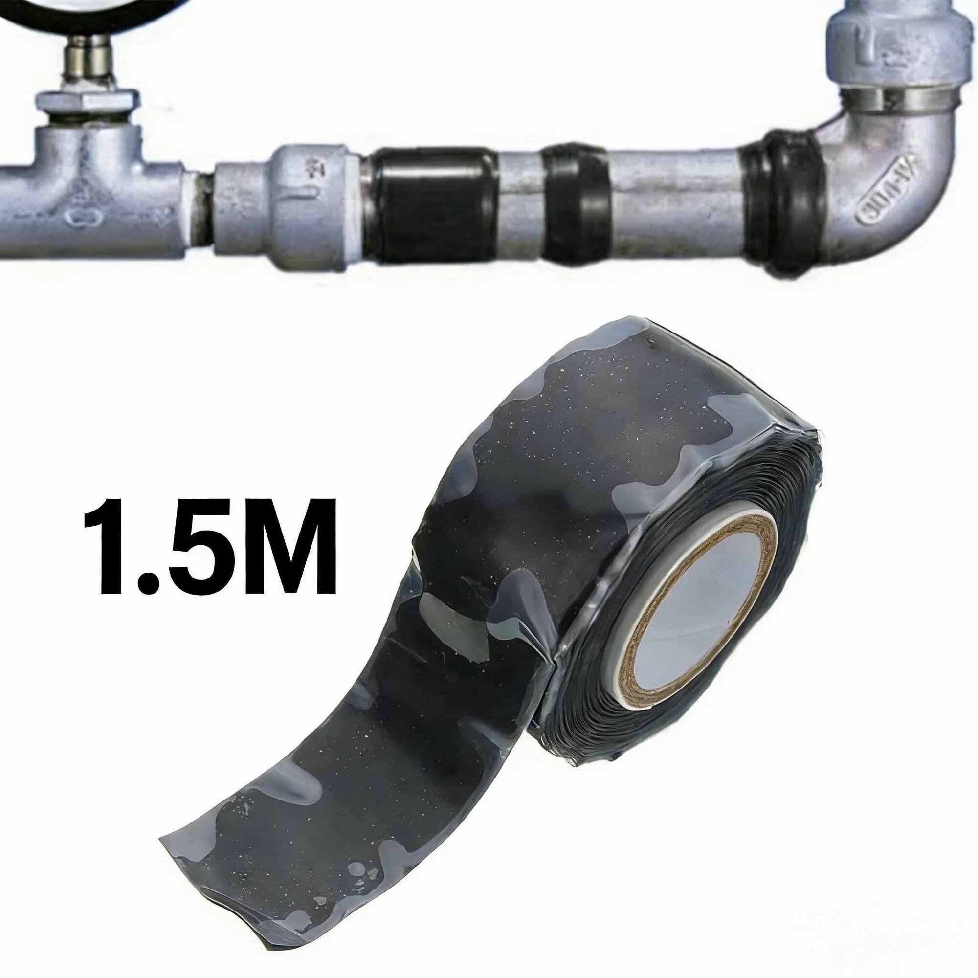 1,5 метра самозатвердевающая силиконовая ремонтная лента для труб