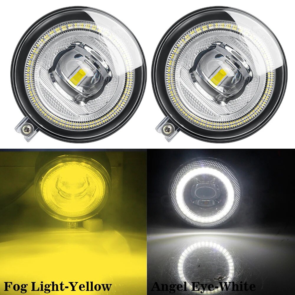 2 светодиодных противотуманных фар с Angel Eye DRL для Chrysler 300 2007 2008 2009 Yellow and White