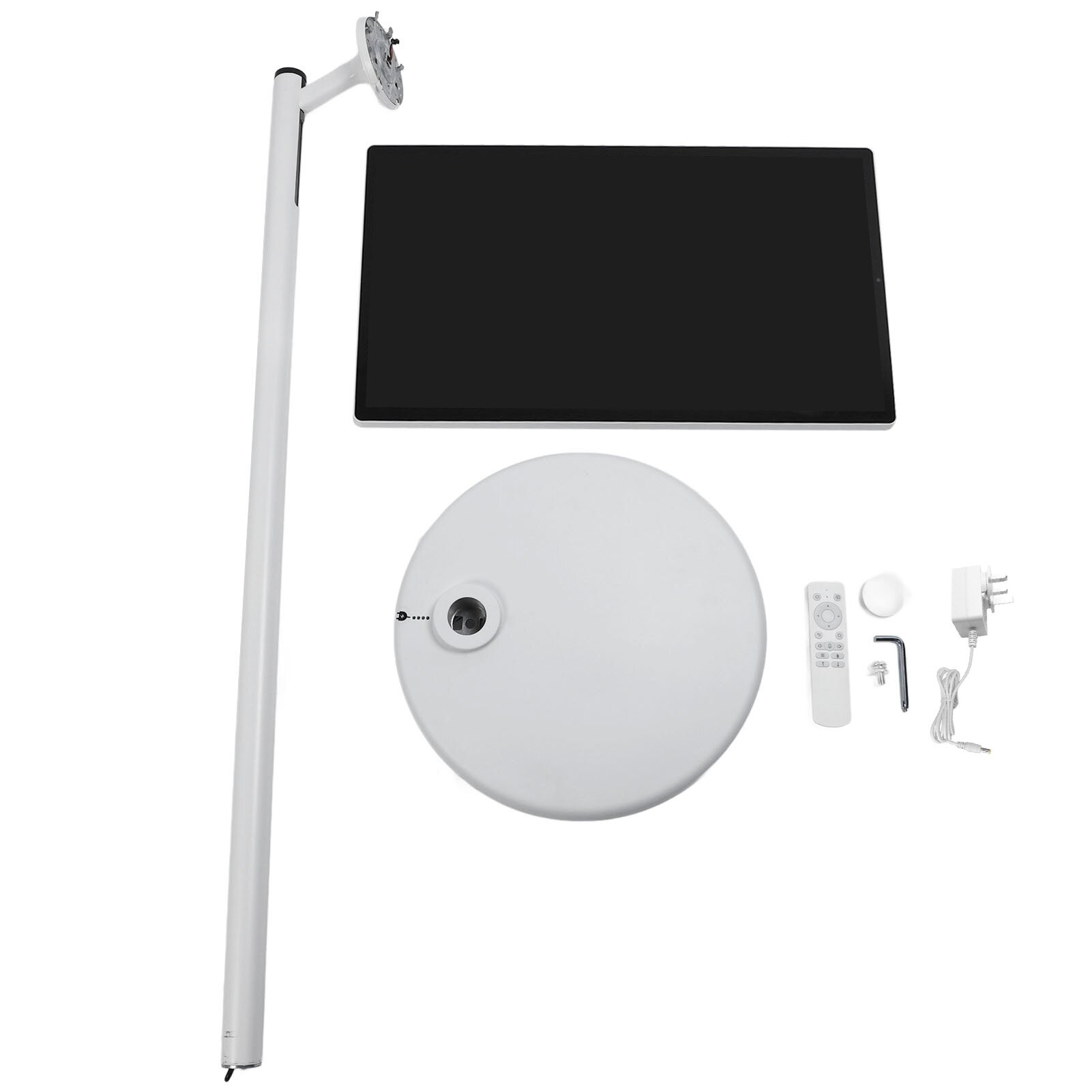 24-дюймовый портативный сенсорный телевизор с беспроводным Bluetooth 8G 128G, мобильная подставка, функция проекции, прямая трансляция, вилка UK 100–240 В