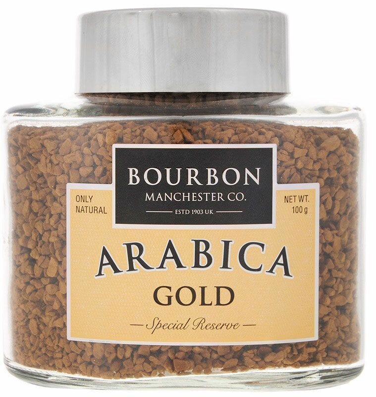Кофе Бурбон Арабика Голд Bourbon Arabica Gold растворимый 100 г