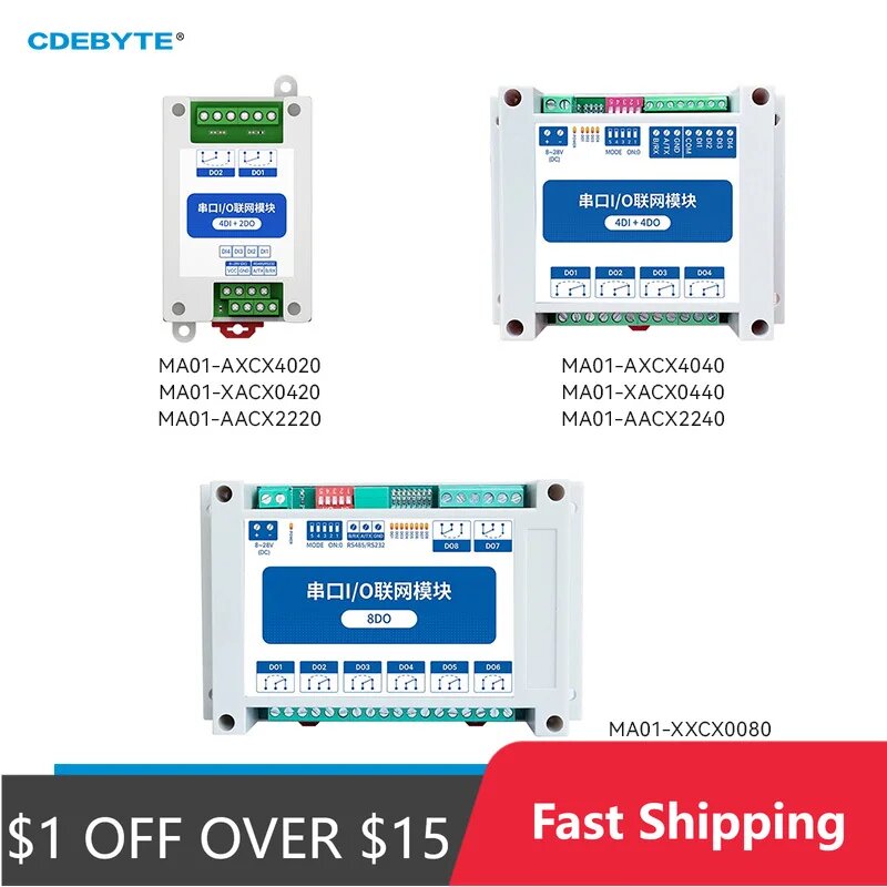 Модуль ввода-вывода 4DI 4DO ModBus RTU MA01-AXCX4020 — фото 1