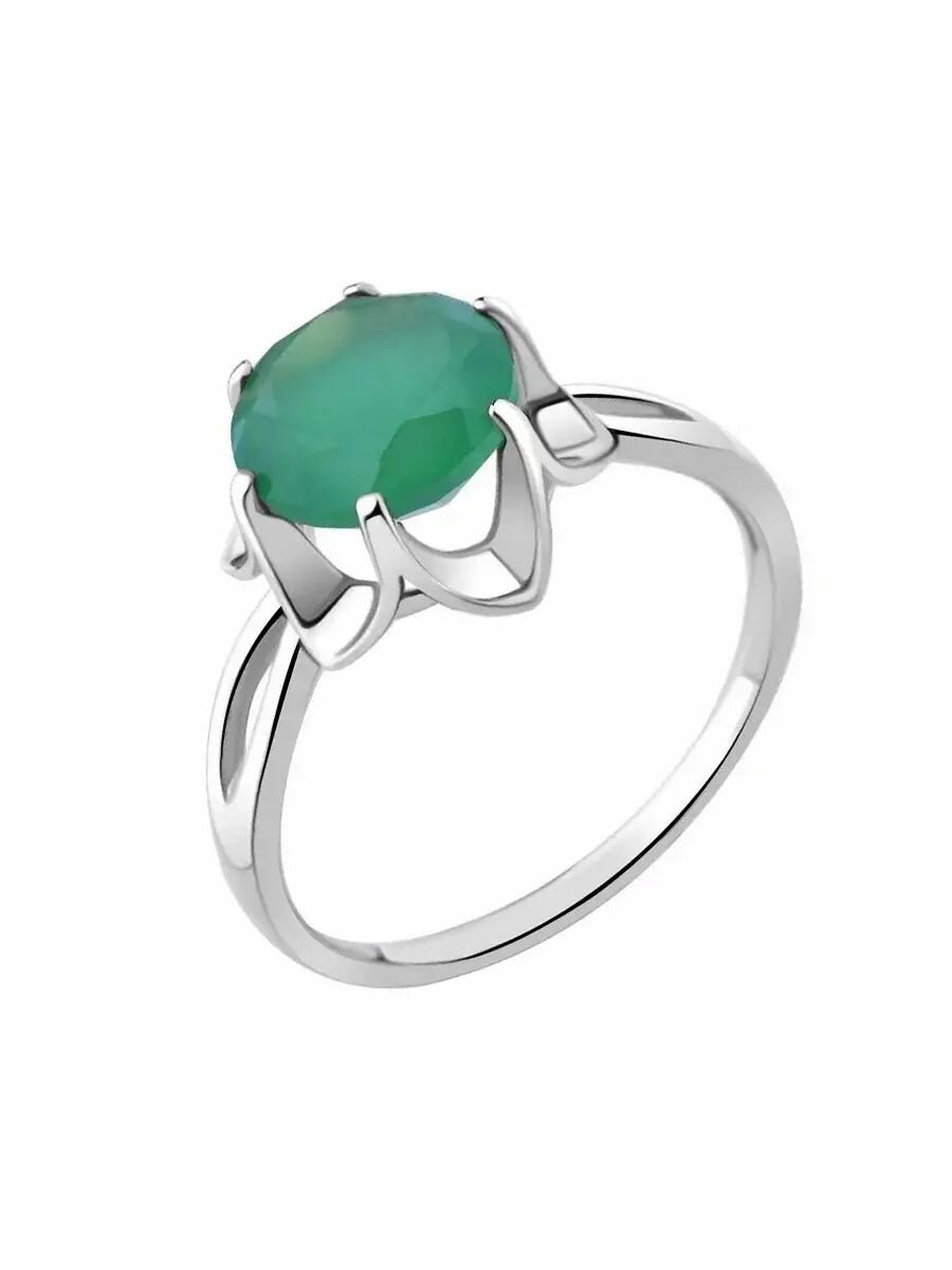 Кольцо, серебро, 925 проба, агат