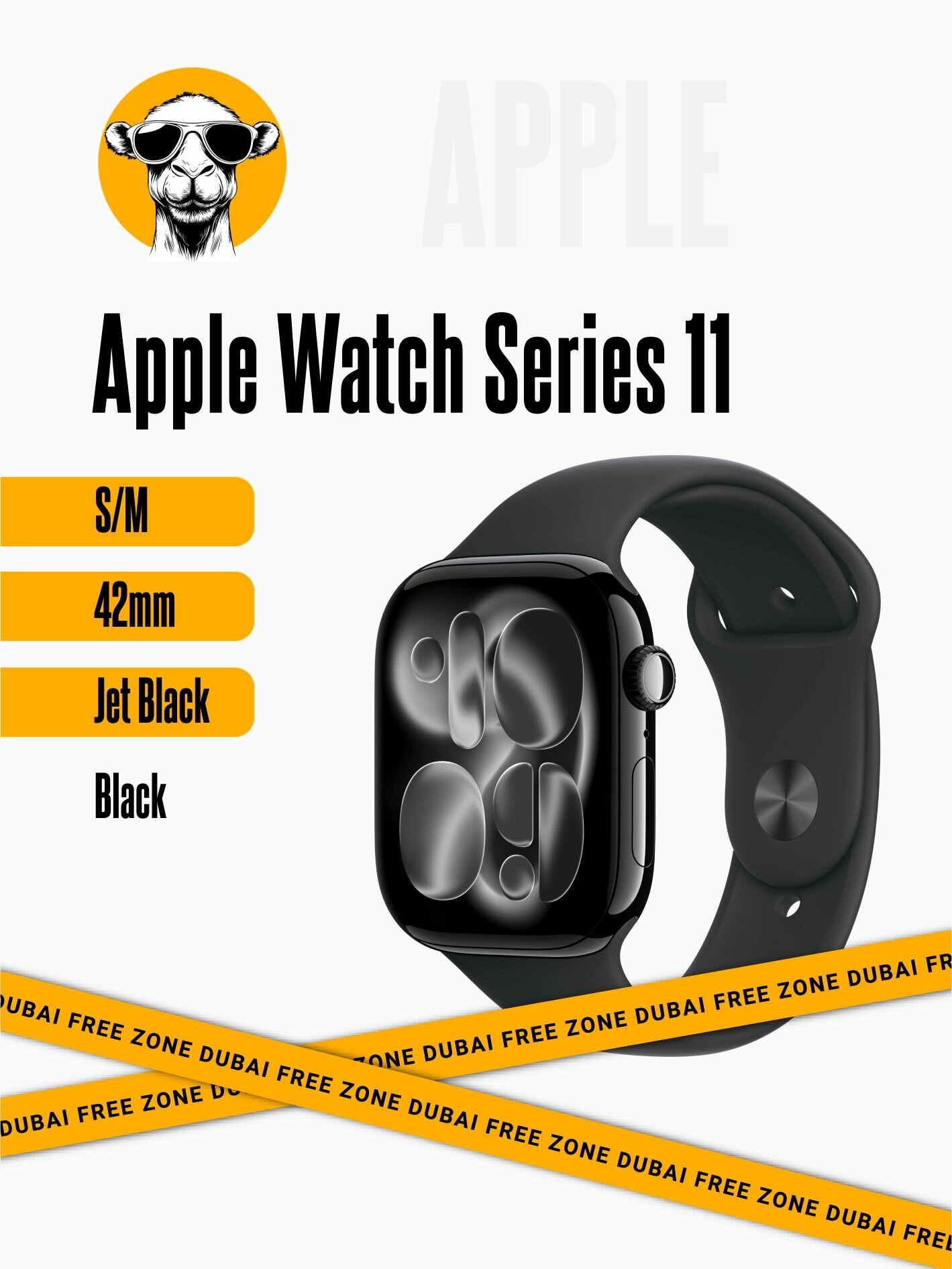 Смарт-часы Apple Watch Series 11 42mm Jet Black Black S/M