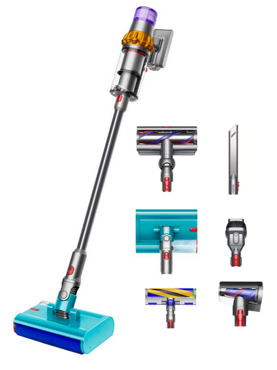 Моющий вертикальный пылесос Dyson V15s SV47 Detect Submarine Желтый/Никель UK