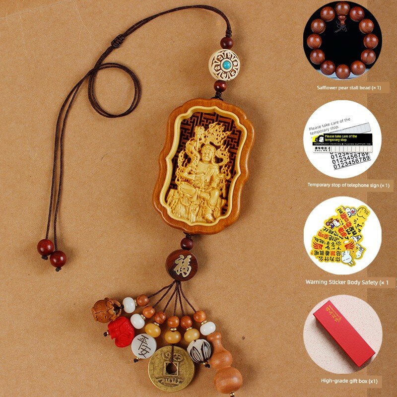 Подвеска для автомобиля из самшита «Будда», новая модель 2026 года, высококачественное украшение для салона автомобиля,