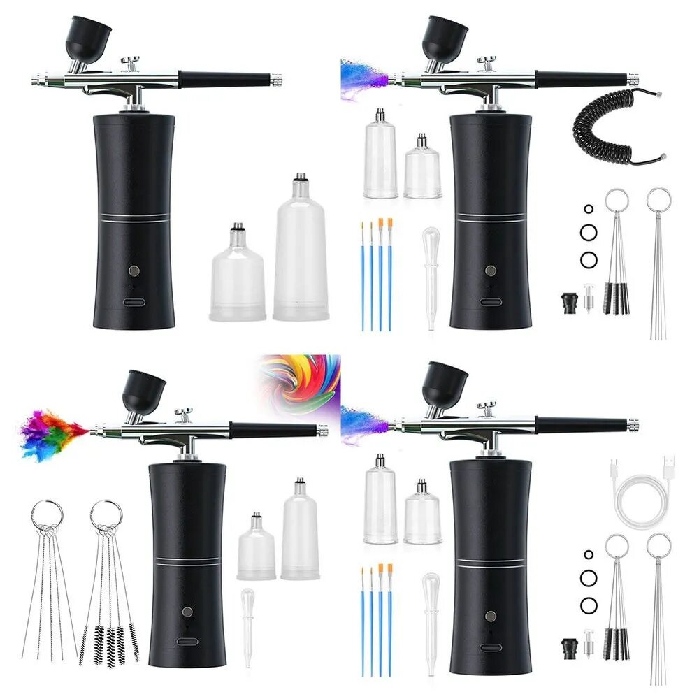 Портативный Набор Аэрографов с Компрессором Переменного Давления для автоматической Покраски