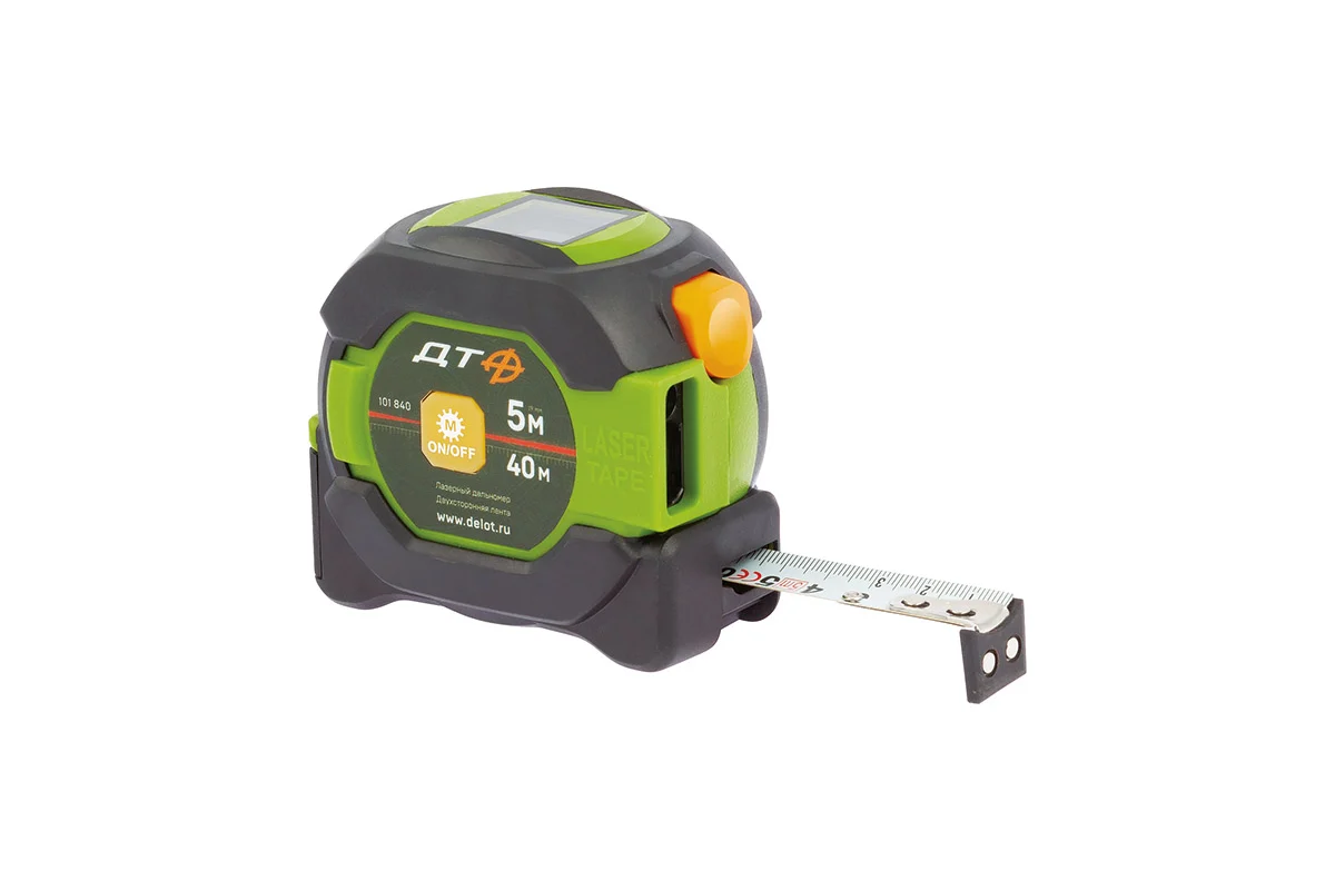 Рулетка 5м с лазерным дальномером 40м , 101840, Дело Техники.