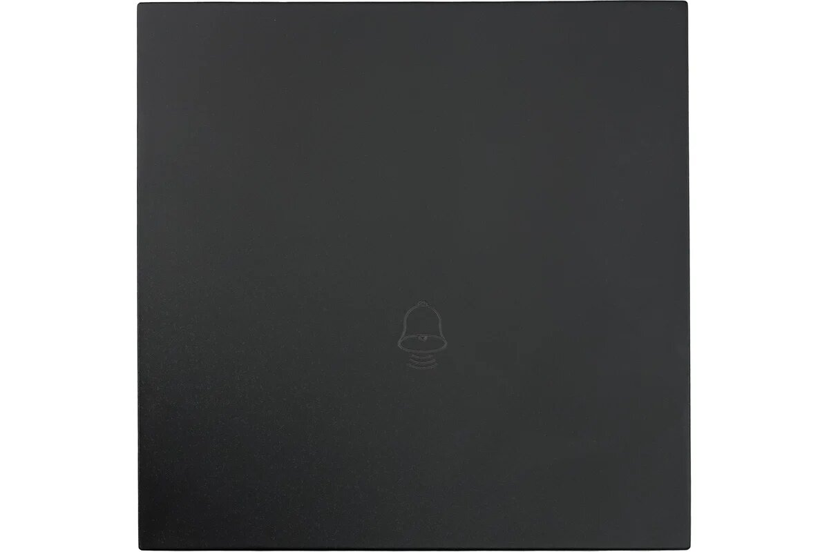 Кнопка дверного звонка Lezard ZIMA черный бархат безвинтовой зажим с суппортом из оцинкованной стали и латунными контактами