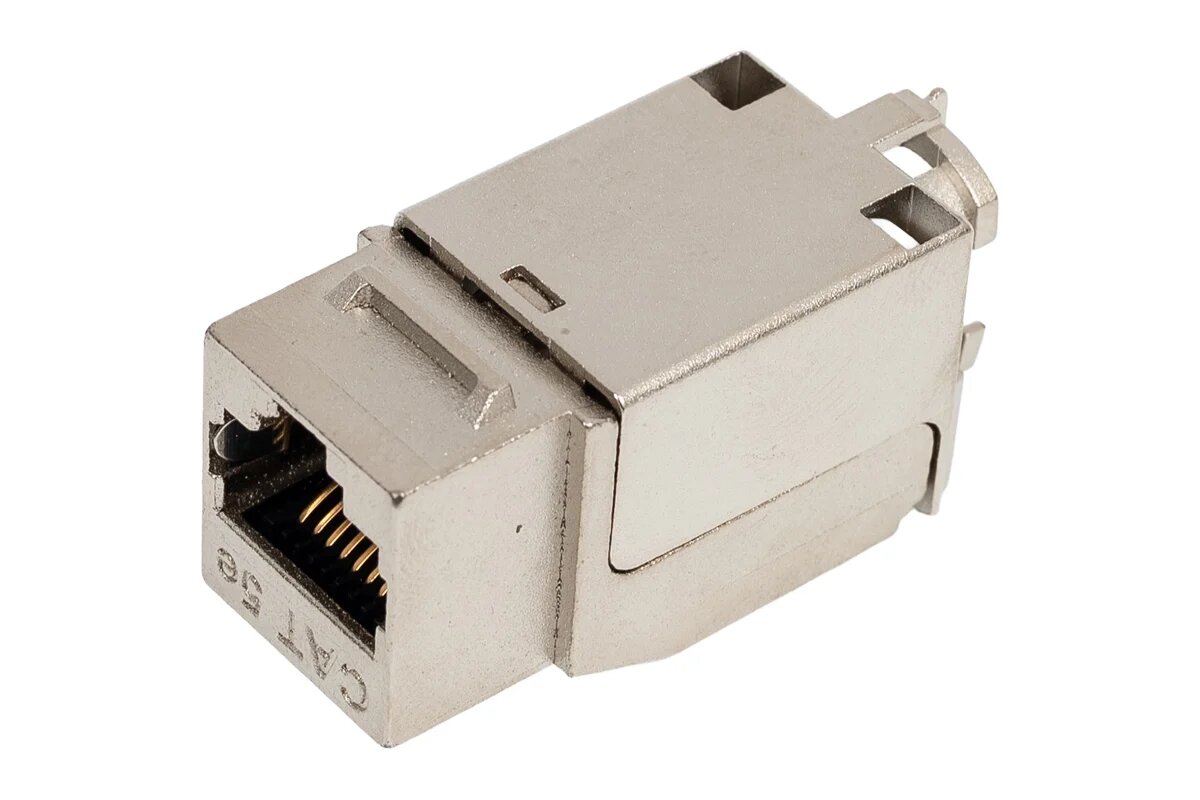 Вставка SYSMATRIX Keystone Jack RJ‑45 8P8C категории 5e экранированный модуль белый для патч‑панелей с заделкой SM TOOL