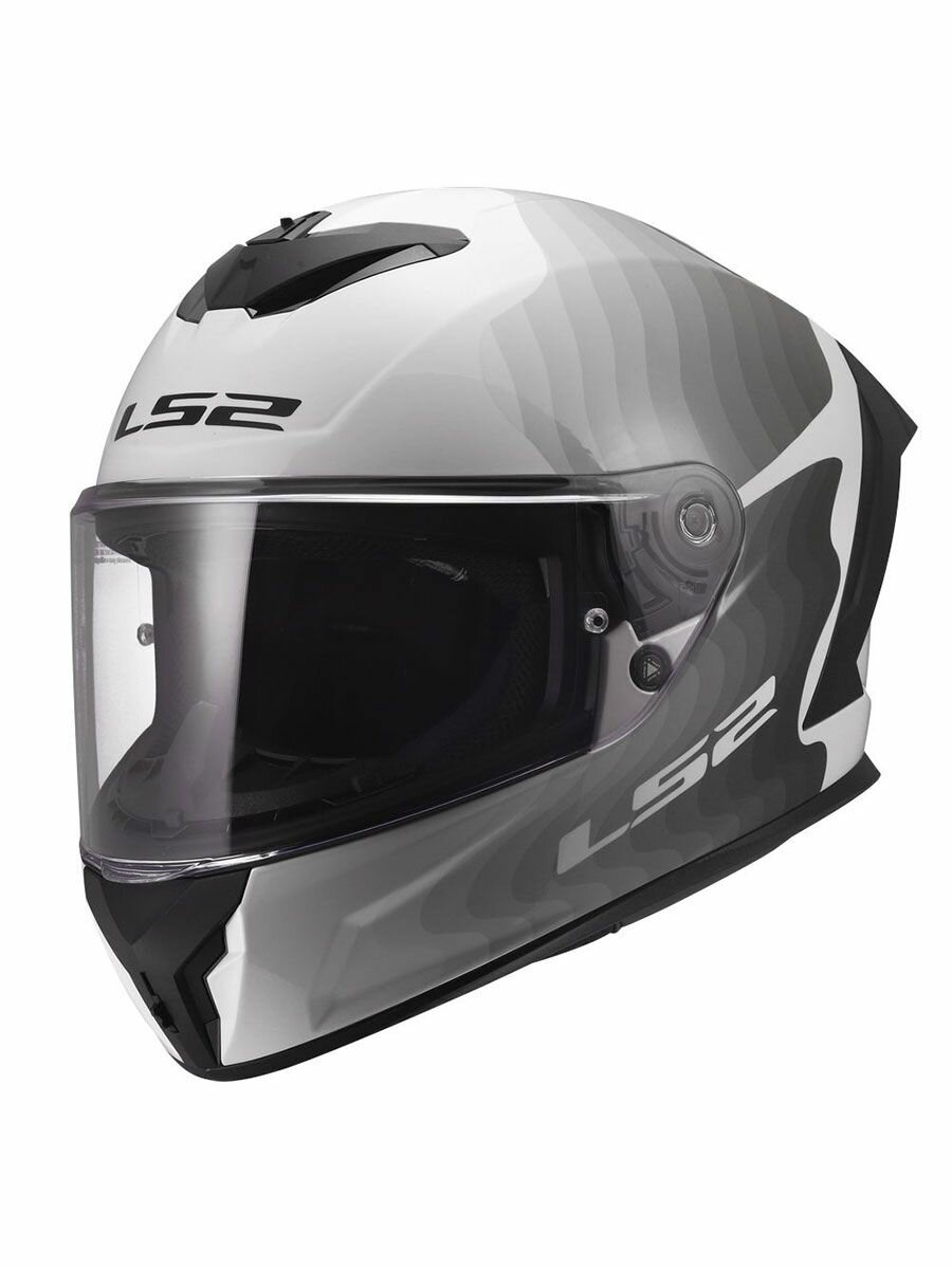 Шлем для мотоцикла (интеграл) LS2 FF820 RAPID 3 FLOW White Grey S