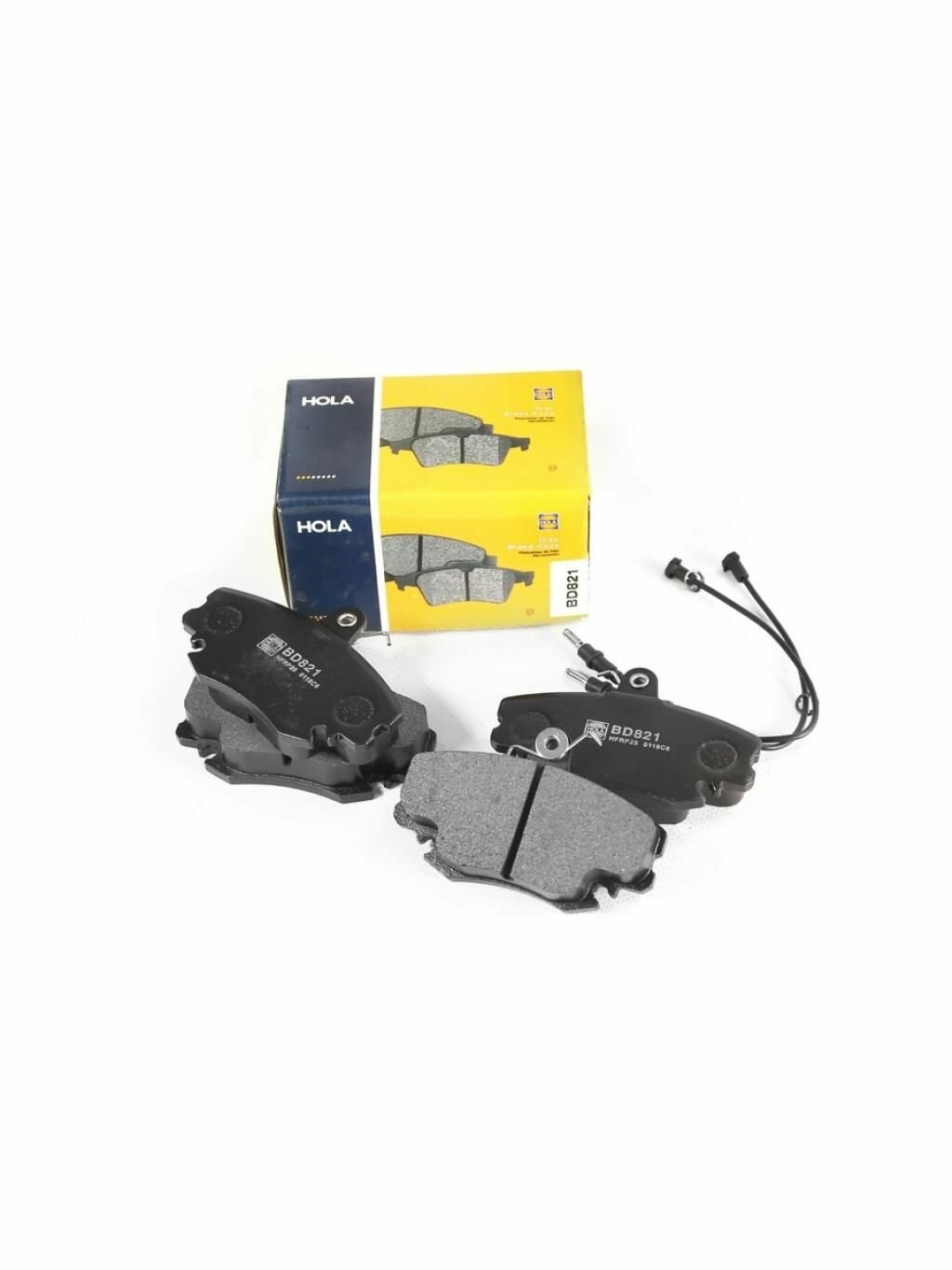 Тормозные колодки передний HOLA BD821 LADA Largus RENAULT Logan, Sandero/Stepway, 19/21/25, Clio I/II, Megane I, Symbol II PEUGEOT 205, 309