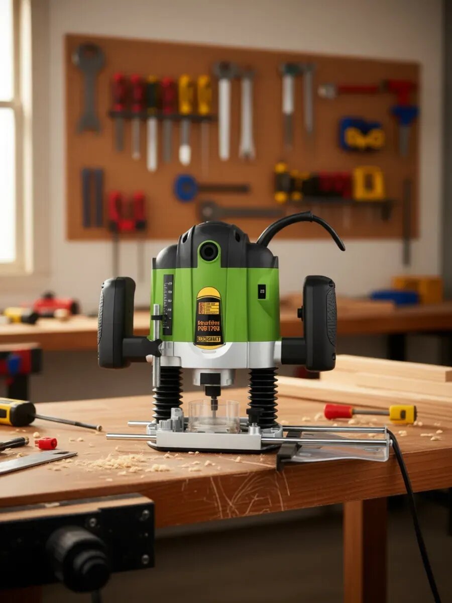 Фрезер Pro-Craft POB1700 для начинающего мастера. Базовые фрезы в комплекте.