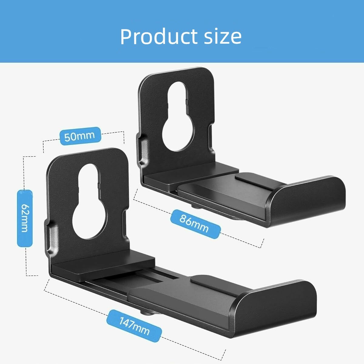 Подходит для Samsung JBL Sony Bose Yamaha Prule Sound Strip Echo Bar Настенное крепление для динамика Старинная черная
