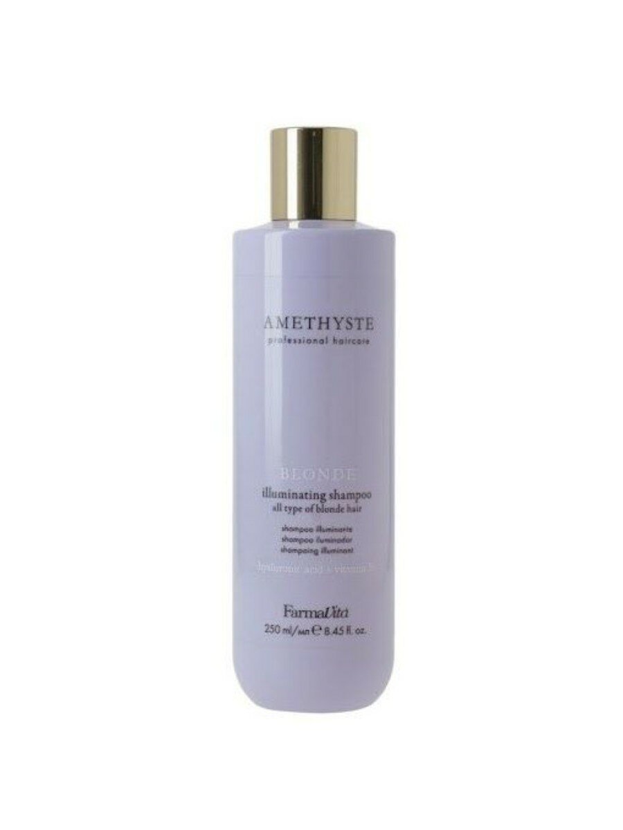 Шампунь Farmavita Amethyste Blonde Illuminating Shampoo, увлажняющий для всех типов осветленных волос, 250 мл