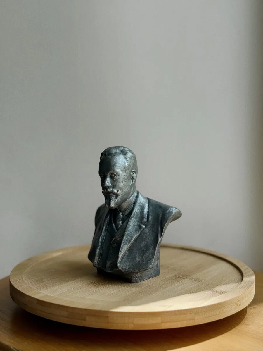 Статуэтка бюст Витте, 13 см, из гипса, ручная работа, в цвете — фото 1