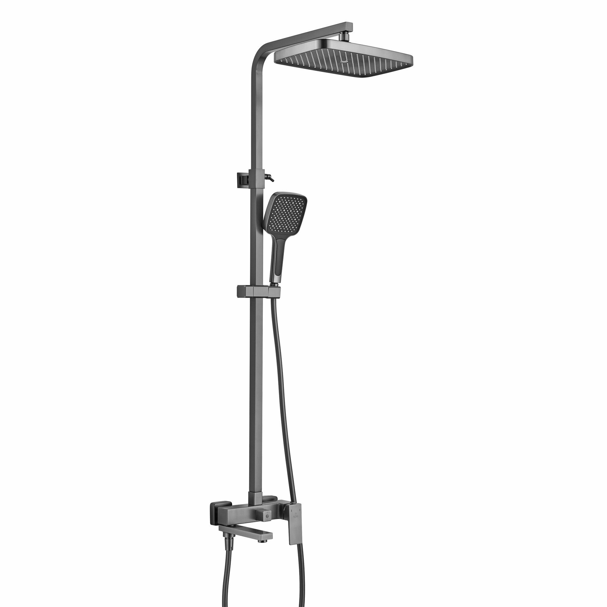 Душевая система Rose R2836T, оружейная сталь