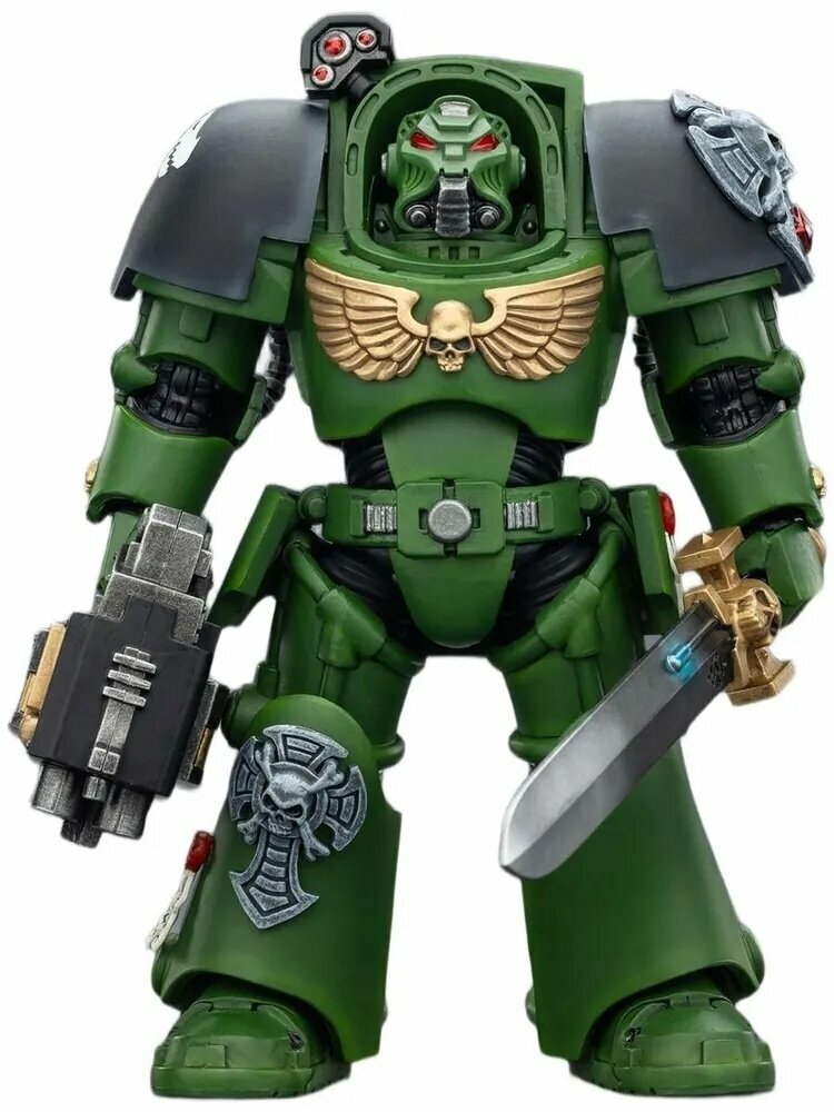 Подвижная фигурка JOYTOY Warhammer 40K Salamanders Deathwing Terminator 1 with Power Sword and Storm Bolter, Игры для персонажей Коллекция подарков на день рождения