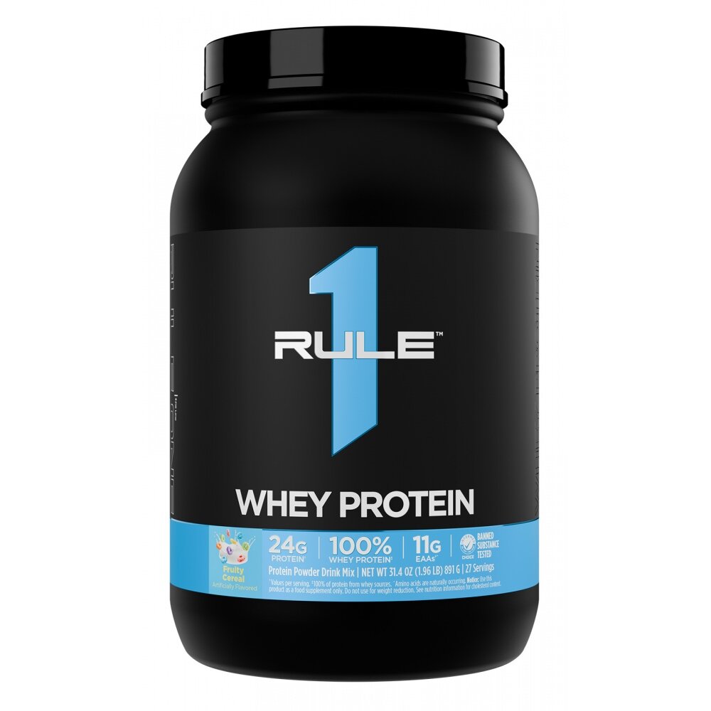 Протеин сывороточный Rule One (R1) Whey Protein, 884-952 г [2 фунта], Вкус Chocolate Fudge / Шоколадная Помадка, Вес 910 г