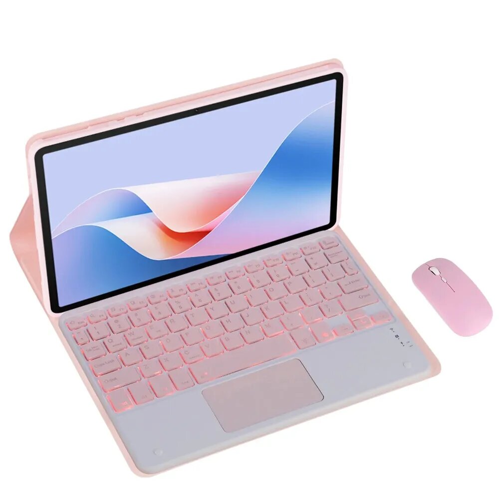 HUAIBX Чехол-клавиатура с подсветкой для Honor Pad X9a 11.5 дюймов 2025 (ELN2-W29/L09/L29) Беспроводная связь Bluetooth с держателем для карандаша Русская раскладка