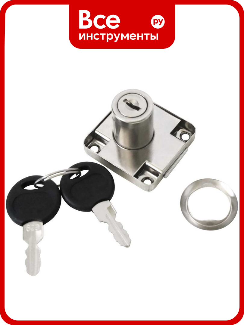 Замок MF LOCK.138. CR, прямоугольный, хром, D19x22 4578v