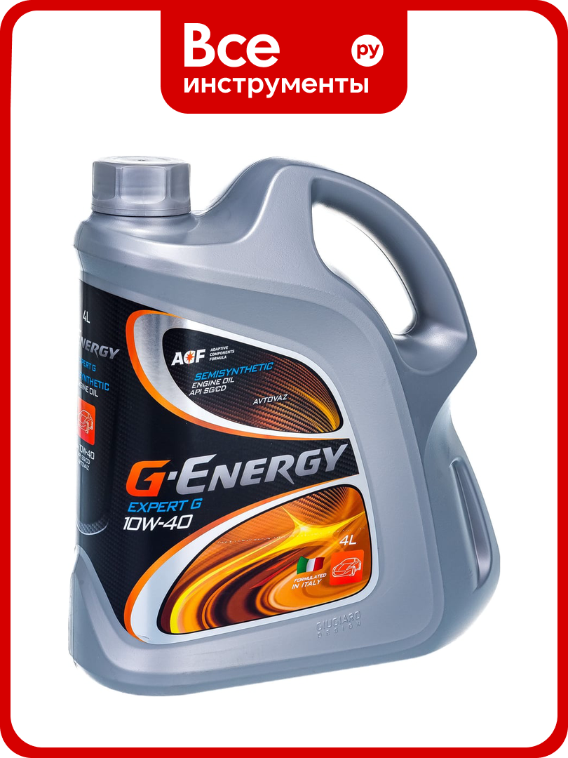 Масло Expert G 10W-40 4л G-Energy полусинтетическая формула, подходит для дизельных и легковых автомобилей