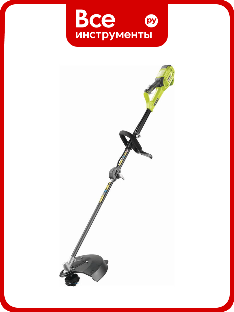 Электрический триммер Ryobi RBC1226i щеточный двигатель, полуавтоматическая подача лески, d-образная ручка